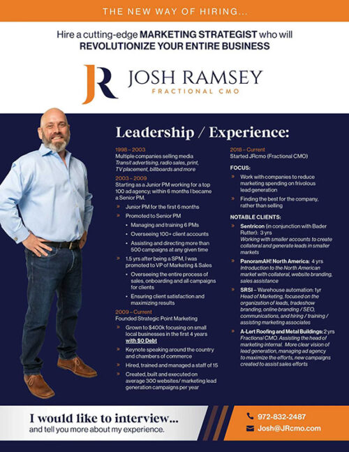 Joshua Ramsey, Fractional CMO & Digital Marketing Director